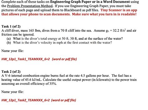 Solved Complete Each Of These Tasks On Engineering Graph Chegg