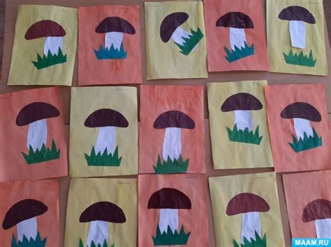 ОД по аппликации во второй младшей группе «Гриб 6 фото Воспитателям детских садов школьным