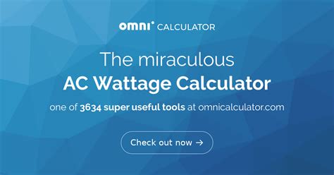 AC Wattage Calculator