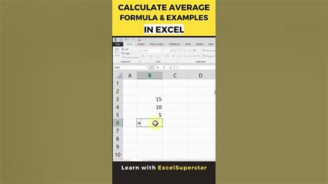 Calculate Average Formula And Examples In Excel Youtube