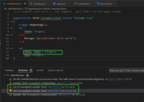 Rule Aa0137 Unused Variable Not Working For Global Variables Defined
