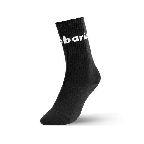 Barebarics Chaussettes Barefoot Crew Black Big Logo Barebarics