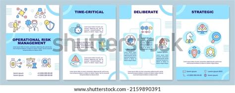 Operational Risk Management Levels Blue Brochure Stock Vector Royalty