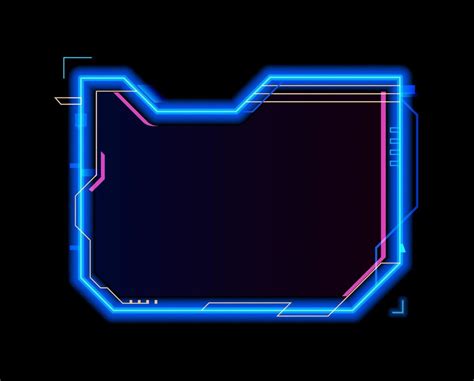 Neon Game Frame Asset Hud Interface Template 62629512 Vector Art At Vecteezy