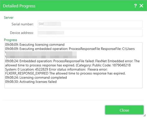 Embedded License Activation Fails With Error Flxerrresponseexpired Schneider Electric Community
