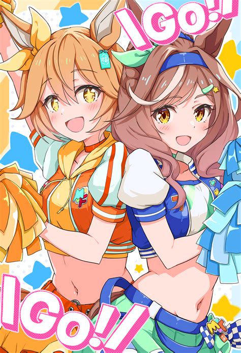 Safebooru 2girls Alternate Costume Arm Up Blush Breasts Brown Eyes Brown Hair Commentary