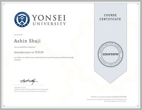 Ashin Shaji On Linkedin Tcpip Coursera Yonseiuniversity