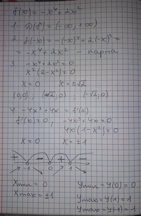 Дослідіть функцію і побудуйте її графік F X − X⁴ 2x² Школьные Знания Com