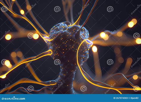 Artificial Intelligence Futuristic Neurolink Connectors Created With Generative Ai Stock