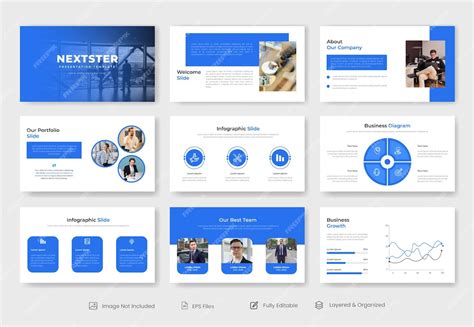 Современный бизнес шаблон презентации Powerpoint слайд Премиум векторы