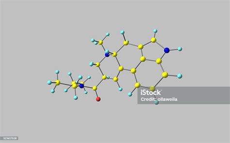 3 D 의 삽화 Lsd 분자 구조 고립 그레이 0명에 대한 스톡 사진 및 기타 이미지 0명 3차원 형태 Lsd Istock
