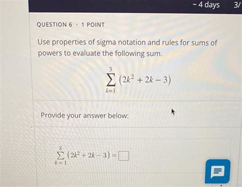 Solved Use Properties Of Sigma Notation And Rules For Sums