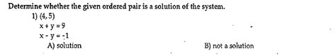 Solved Determine Whether The Given Ordered Pair Is A Chegg Com