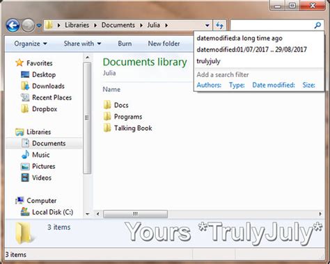 Tip Search Your Files By Date Modified Yours Trulyjuly