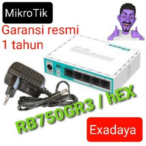 Jual Mikrotik Routerboard RB750Gr3 HEX 5 Port Gigabit Shopee Indonesia