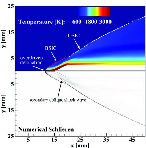 Steady State Flowfield Of The Shock Induced Combustion Regime Download Scientific Diagram