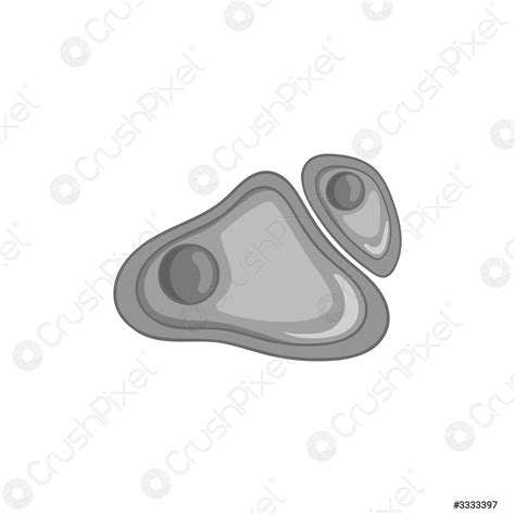 Cell Nucleus Icon Black Monochrome Style Stock Vector 3333397