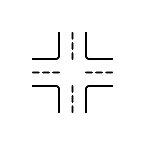 Premium Vector Crossroads Primary And Secondary Paths Vector Icon