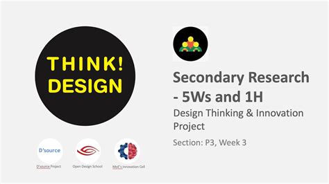 Week 3c P3 Project Secondary Research 5ws And 1h Presented By Prof