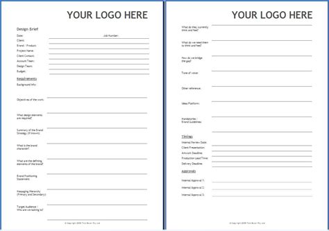 Design Brief Format Template Images Design Brief Example Interior Design Brief Template