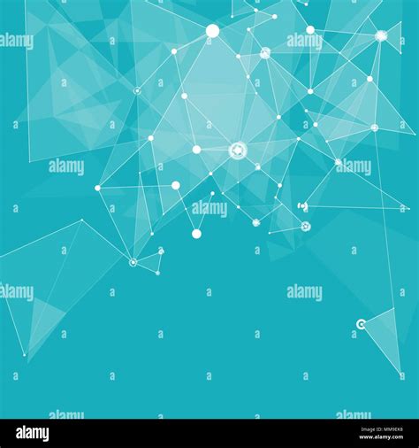 Abstract Neat Blurred Background With Dots Array And Lines Connection