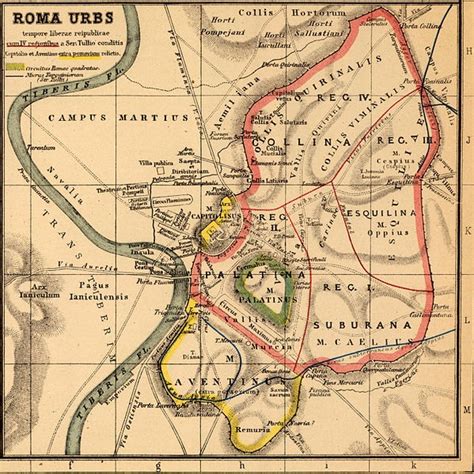 Map Of Ancient Rome Servian Walls