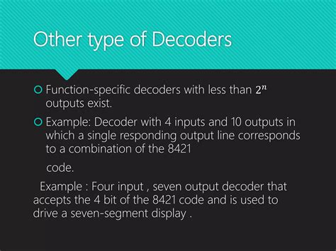 Digital Electronics Bcd And Decoder Pptx Programming Languages