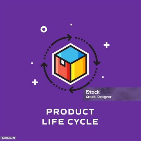 제품 수명 주기 플랫 라인 아이콘 벡터 기호 일러스트레이션 개념에 대한 스톡 벡터 아트 및 기타 이미지 개념 개발 개선