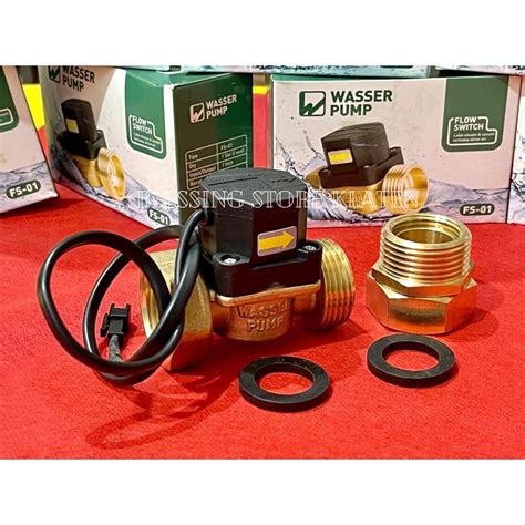 Jual FLOW SWITCH WASSER OTOMATIS FLOW SWITCH POMPA WASSER ORIGINAL FS 01 Shopee Indonesia
