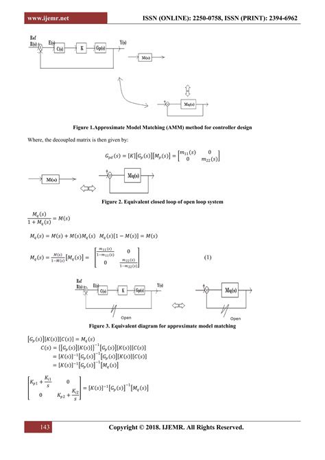Design Of A Controller For Mimo System By Using Approximate Model Matching Amm Method Pdf