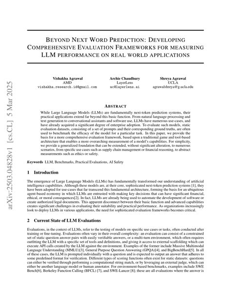 Pdf Beyond Next Word Prediction Developing Comprehensive Evaluation