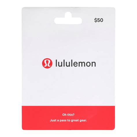 Lululemon 50 T Card 1 Each Gourmet