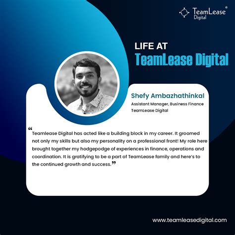 Teamlease Digital On Linkedin Lifeatteamleasedigital Employeeengagement Employeetestimonial