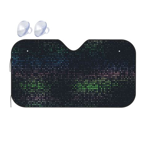 Yfyang Front Windshield Sun Shade Square Mosaic Foldable Car Visor For Cars Trucks Suvs
