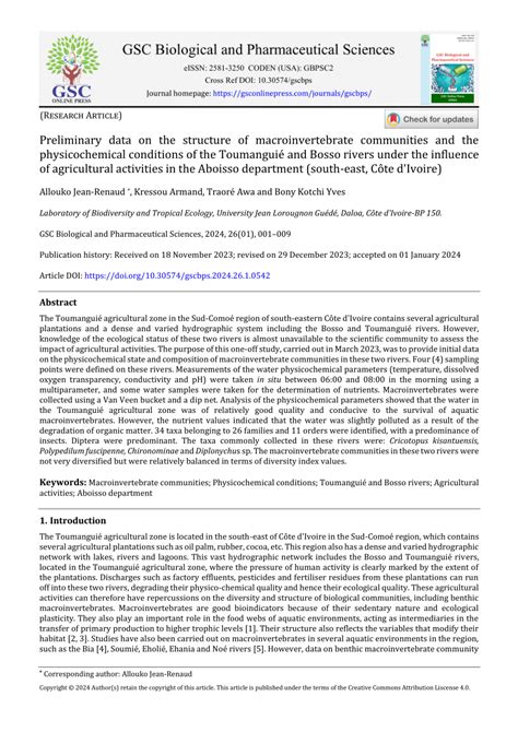 Pdf Preliminary Data On The Structure Of Macroinvertebrate