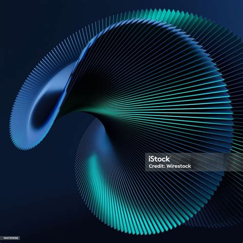 벽지에 반짝이는 파란색 성분이 있는 추상 소용돌이 패턴의 3d 렌더링 0명에 대한 스톡 사진 및 기타 이미지 0명 3차원 형태 녹색 Istock
