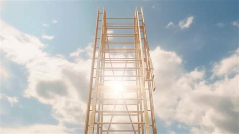 Premium Photo A Scaffolding And A Ladder In A Daytime Ai Generative