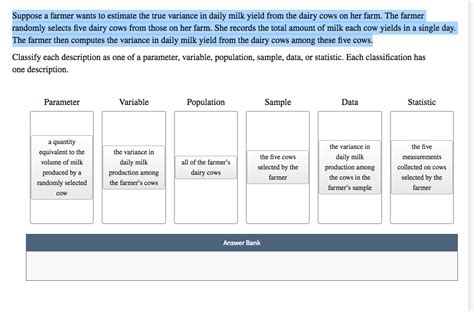 Solved Suppose A Farmer Wants To Estimate The True Variance