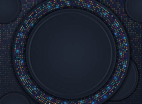 검은 종이 레이어와 추상 3d 배경입니다 벡터 기하학적 그림 프리미엄 벡터