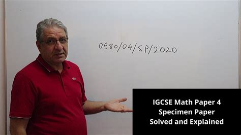 Igcse Maths 0580 Solved Past Papers Papers Exam