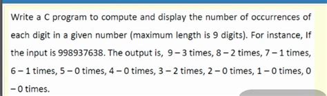 Solved Write A C Program To Compute And Display The Number