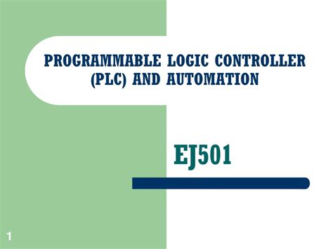 Ppt Programmable Logic Controller Plc And Automation Powerpoint