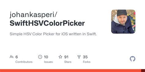 Github Johankasperiswifthsvcolorpicker Simple Hsv Color Picker For