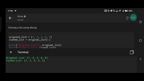 Python Cloning Or Copying A List Using Slicing Youtube