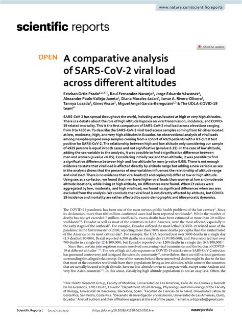 Pdf A Comparative Analysis Of Sars Cov 2 Viral Load Across Different