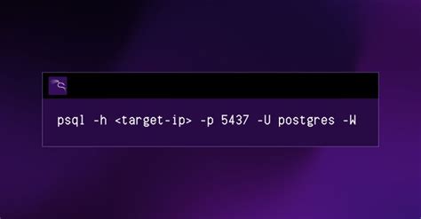 Postgresql Exploit Omvapt