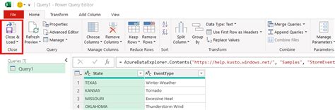 Visualiser Une Requête Dans Excel Azure Data Explorer Microsoft Learn