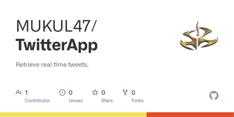 GitHub MUKUL TwitterApp Retrieve Real Time Tweets
