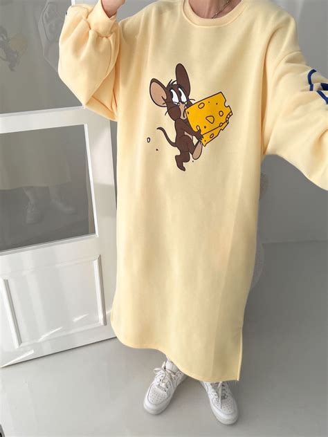 기모안감빅사이즈 제리 롱 원피스 홈웨어 겨울 주문폭주 귀염뽐뽐 Ops 에이블리