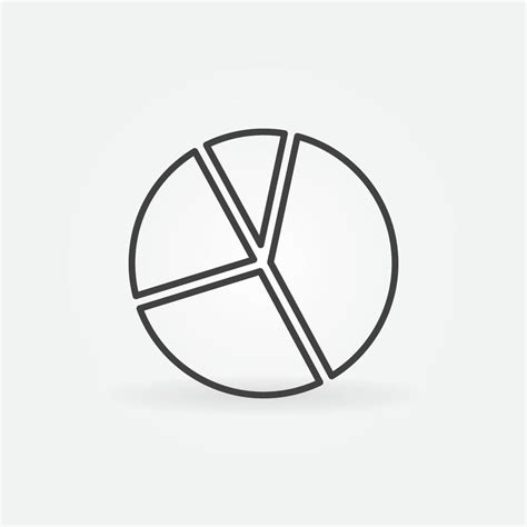 Pie Chart Vector Concept Outline Icon Or Symbol 12735257 Vector Art At Vecteezy